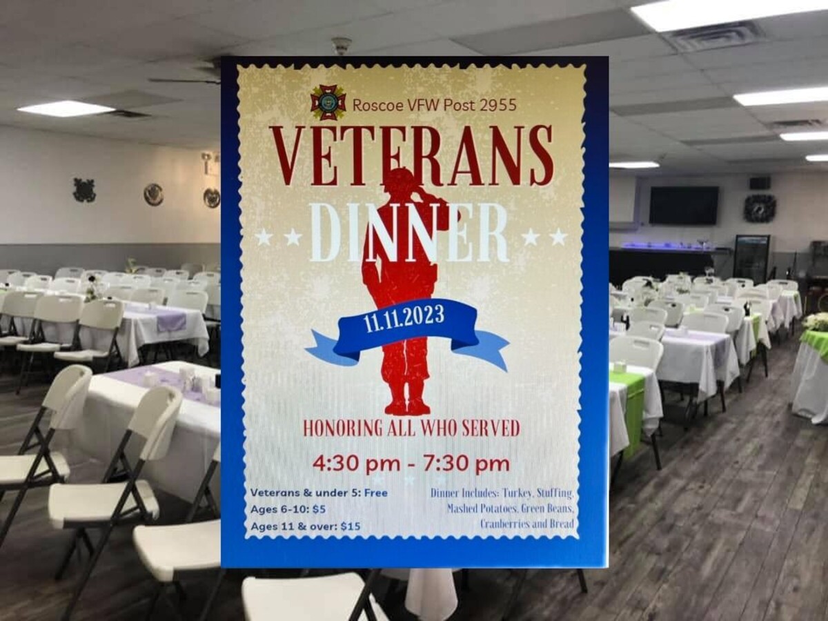 Turkey on the menu at Veterans Day dinner, November 11, 2023