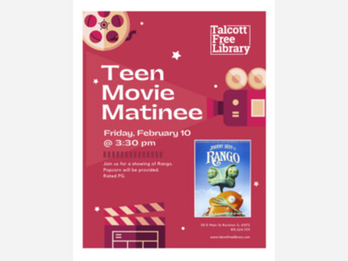 Teen Movie Matinee - Rango at Talcott Library