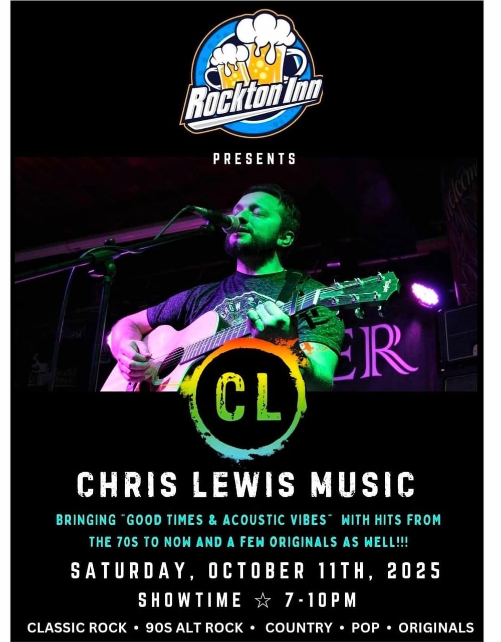 Music: Chris Lewis at Rockton Inn