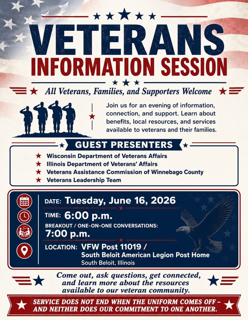 Veterans Information Session – June 16 at 6:00 PM